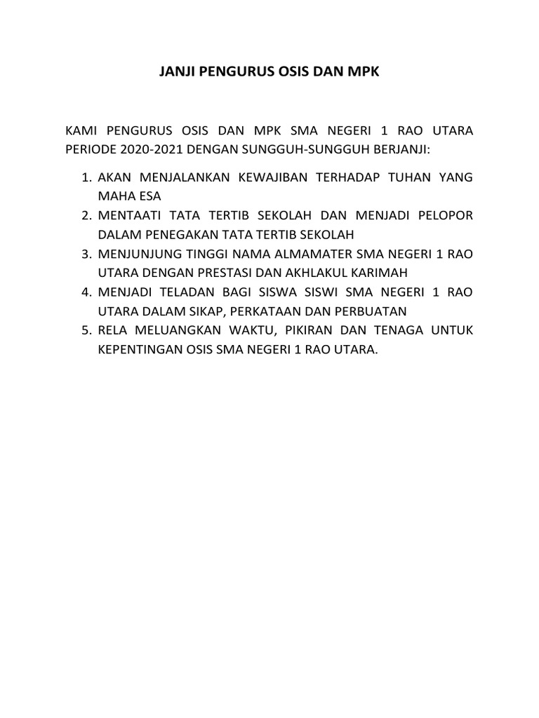 Atribut Pelantikan Osis | PDF