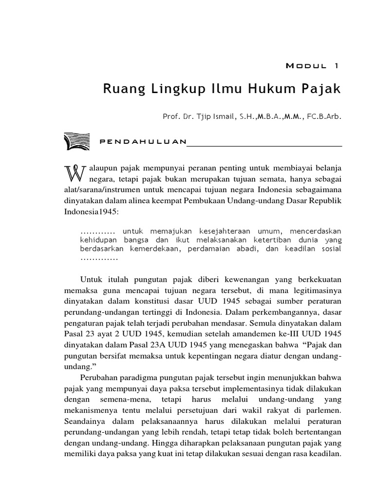 Ruang Lingkup Hukum Pajak di Indonesia | PDF | Pengelolaan Keuangan ...