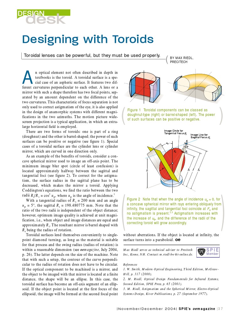 Understanding Toroidal Lenses | PDF | Optics | Electromagnetic Radiation