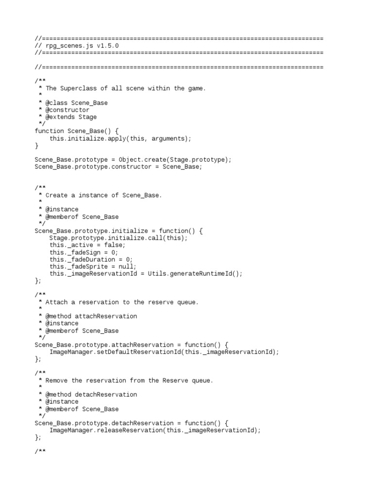 RPG Scene Class Framework | PDF | Software Development | Computer Science
