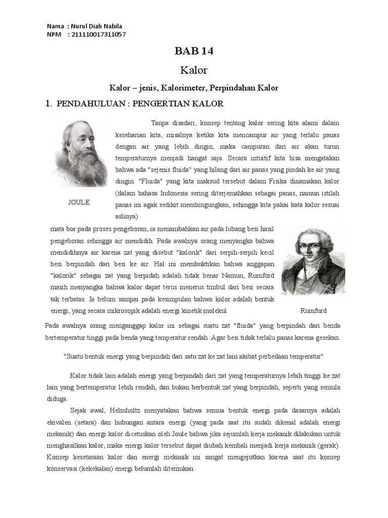 Konsep dan Jenis Kalor dalam Fisika | PDF