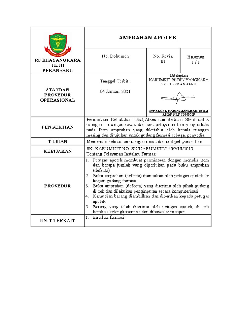 Revisi Amprahan Apotek | PDF