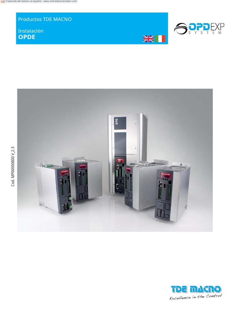 OPDE INSTALLATION V 2.3 IT-EN - It.es | PDF | Ingenieria Eléctrica