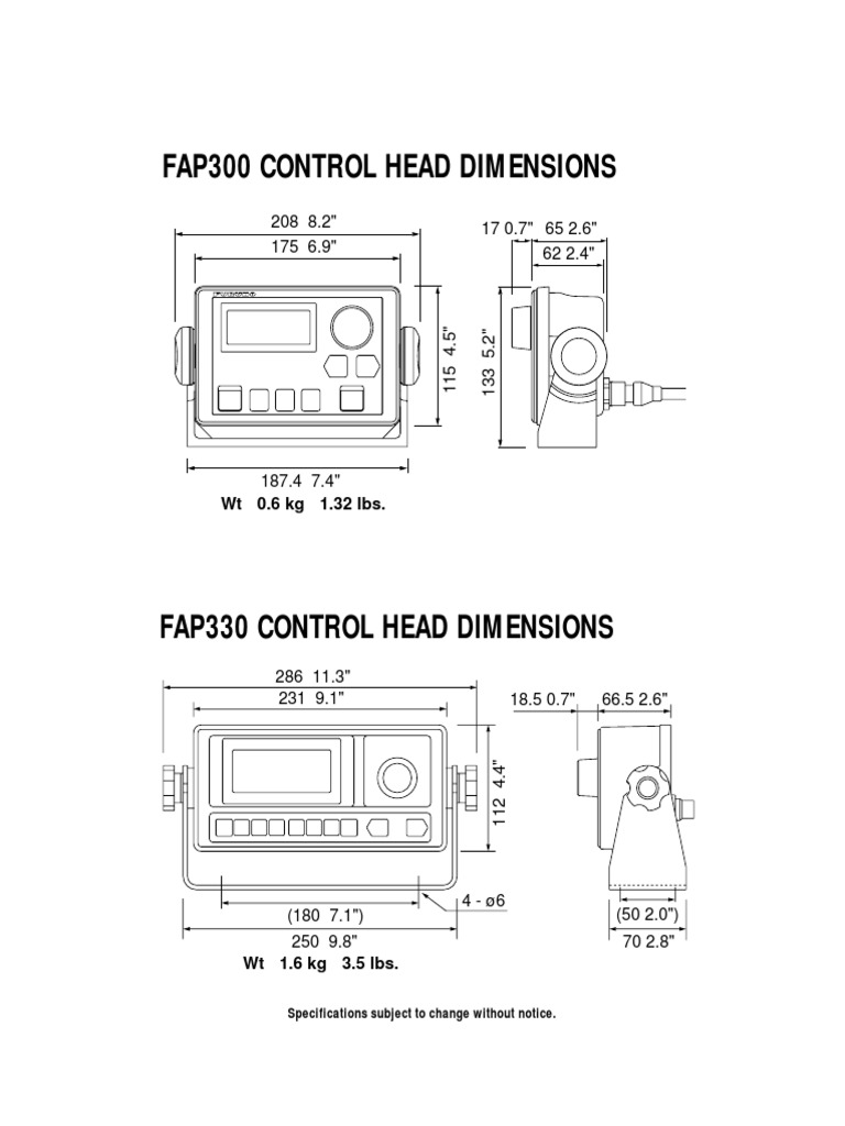 FAP 300 330 Dimension Diagram PDF