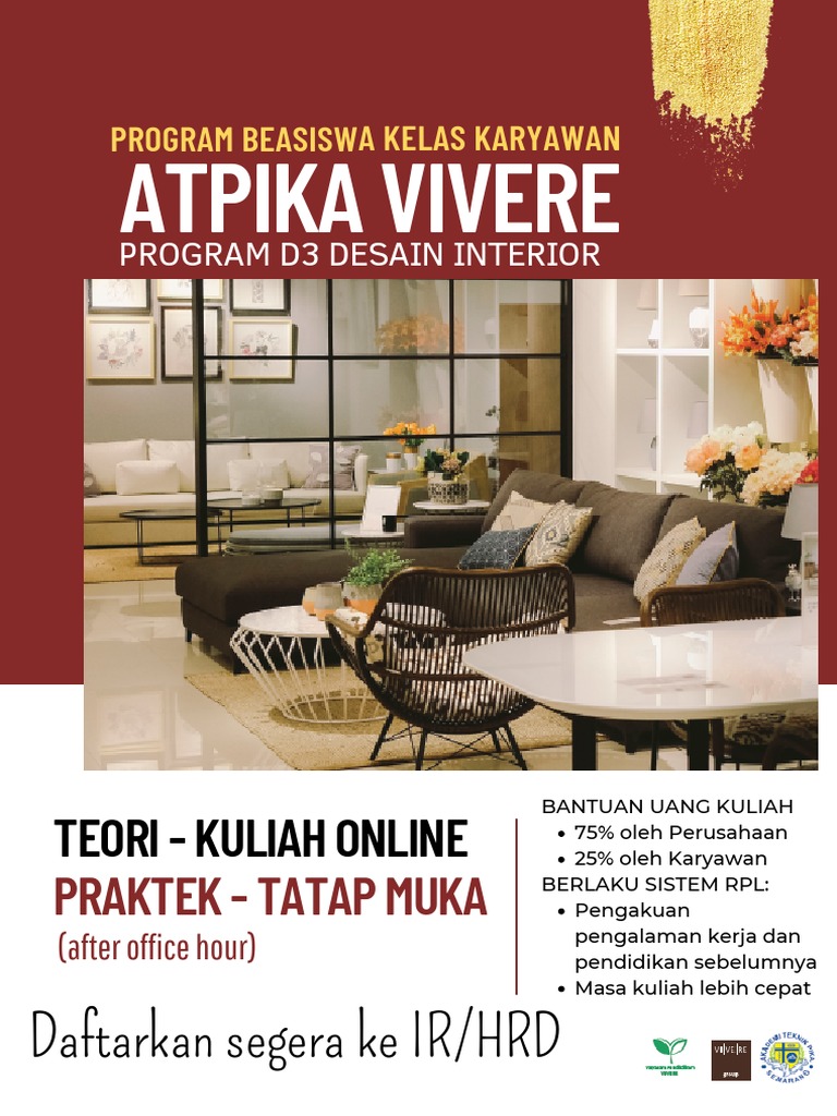 Brosur Beasiswa Karyawan Vivere Group 2021 | PDF