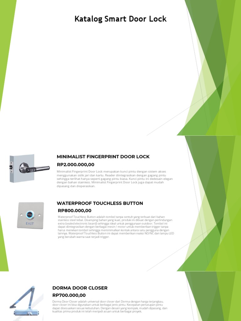 Katalog Smart Door Lock | PDF | Teknologi & Rekayasa