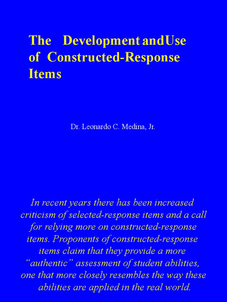 9 Constructed Response Items | PDF | Essays | Rubric (Academic)