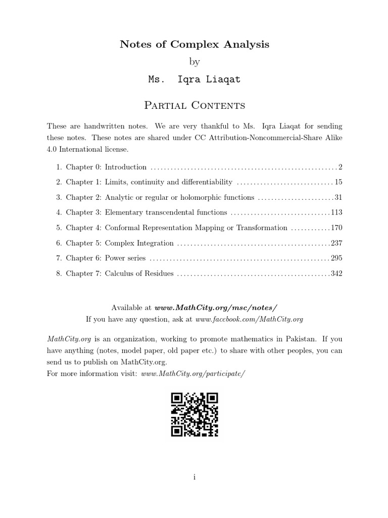 Complex Analysis Iqra Liaqat | PDF Complex Analysis Iqra Liaqat | PDF