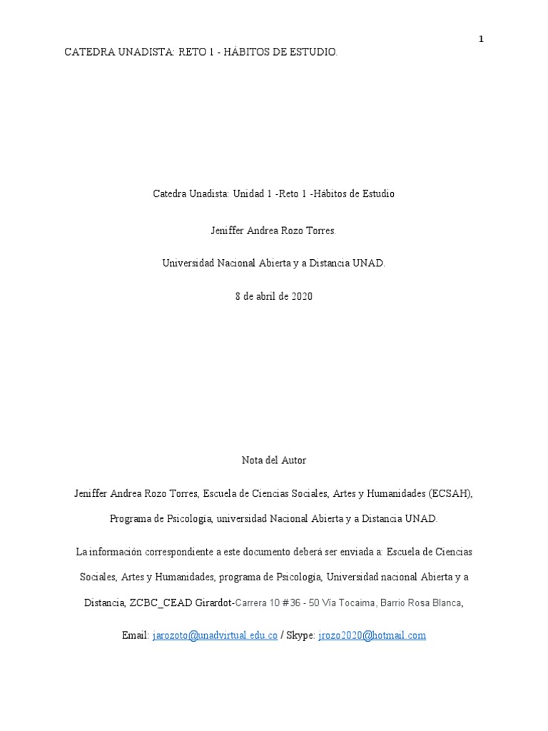 Jeniffer Andrea Rozo Torres - Grupo 80017 - 36 | PDF | Cognición