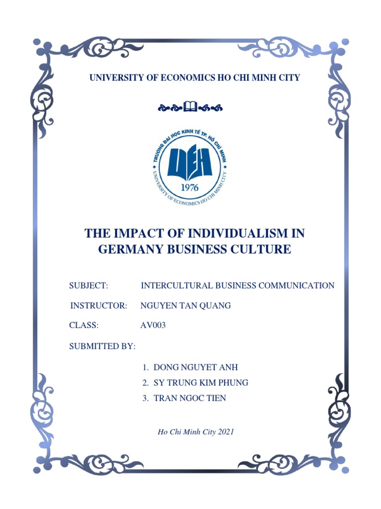 Individualism in Germany | PDF | Individualism | Leadership