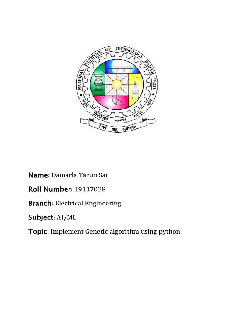 Genetic Algorithm AI ML | PDF | Genetic Algorithm | Genetics