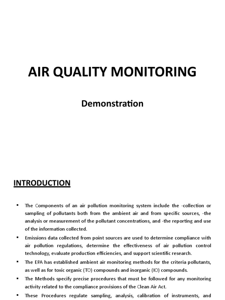 Air Quality Monitoring | PDF | Air Pollution | Particulates