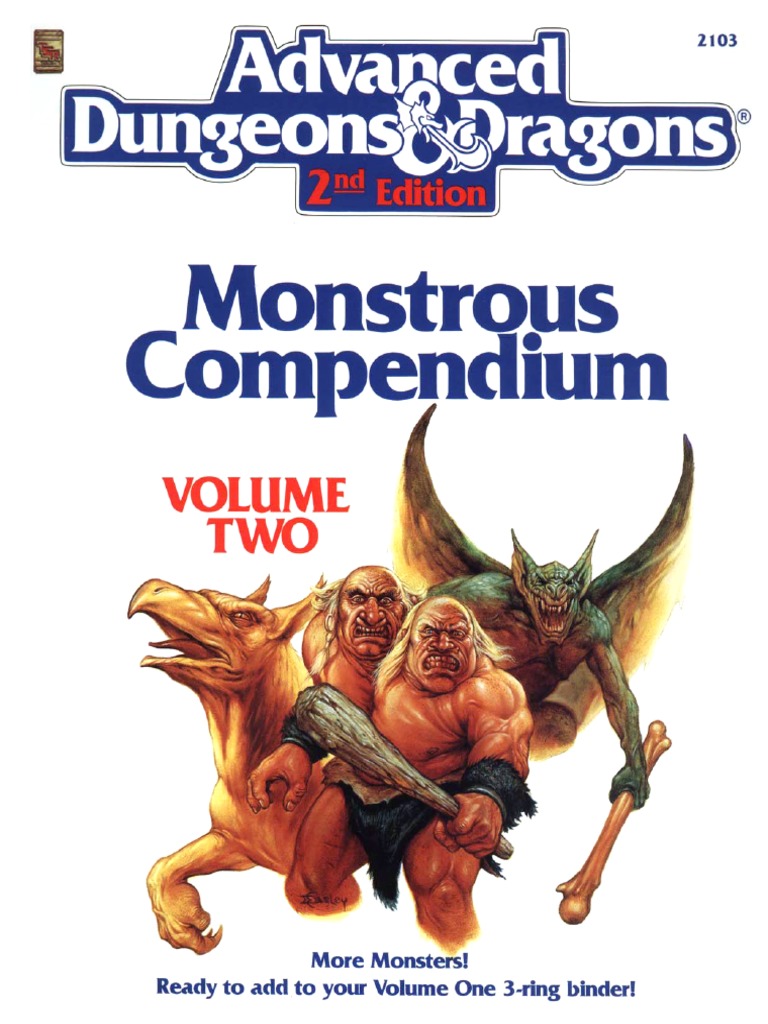 AD&D 2nd Edition Monstrous Compendium Volume 2 | PDF