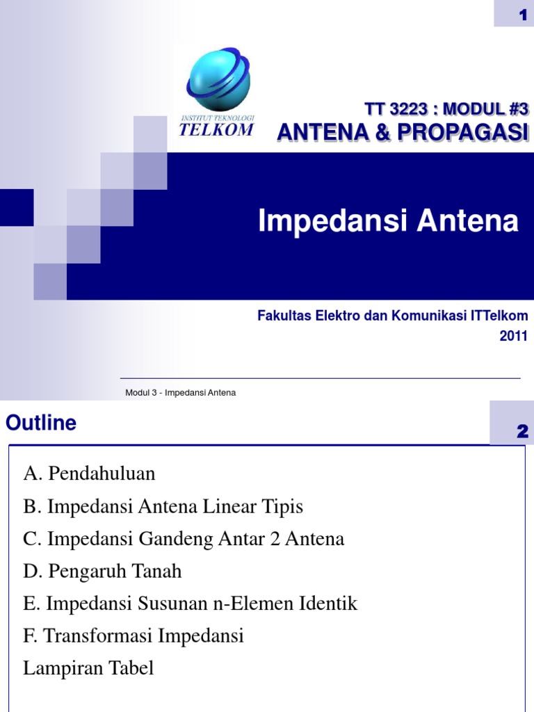 Impedansi Antena: Teori dan Aplikasi | PDF