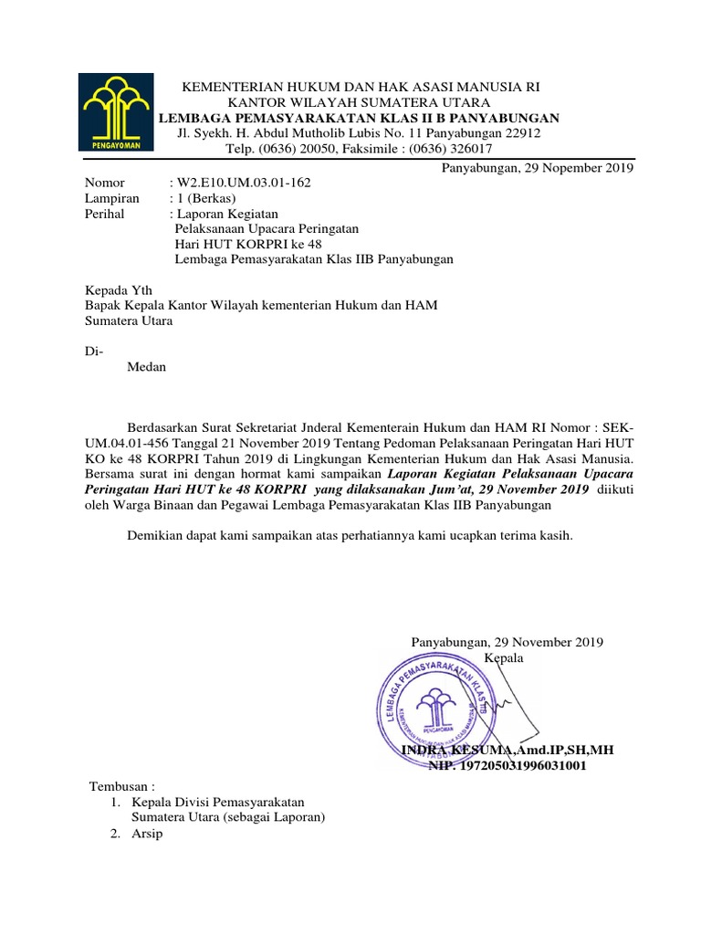 Laporan Upacara Hut Korpri 48 | PDF | Politik | Hukum