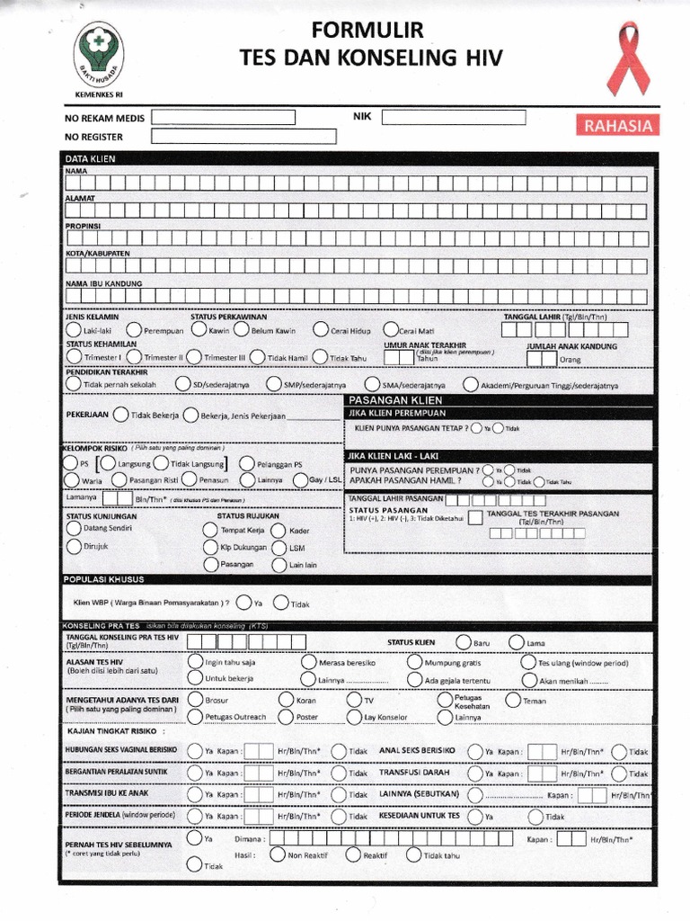 Formulir Hiv | PDF