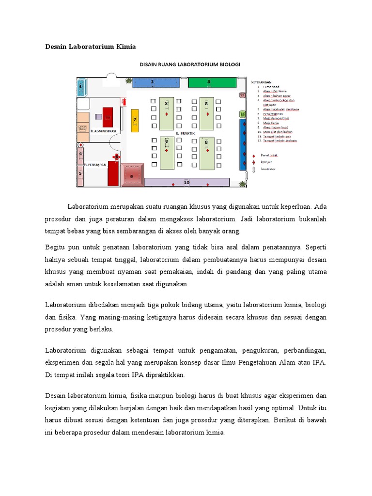 Desain Laboratorium Kimia | PDF