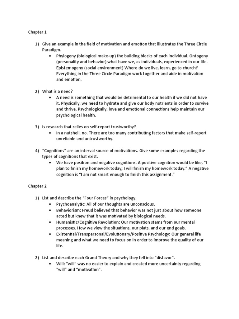 Motivation and Emotion in Psychology | PDF | Motivational | Motivation