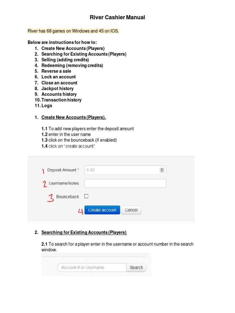 River Cashier Manual | PDF