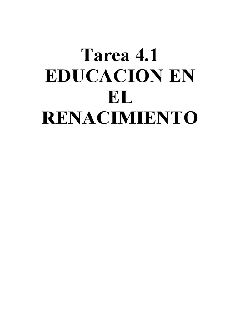 Educacion en El Renacimiento Rosanna Rodriguez | PDF | protestantismo ...