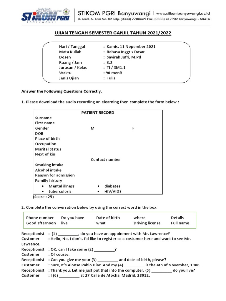 Savirah Jufri - Bahasa Inggris Dasar - SM1.1 | PDF