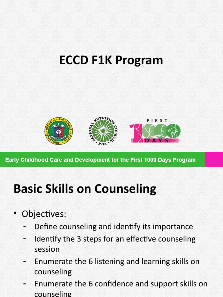 ECCD F1K Program: Counseling Skills Guide | PDF | Nonverbal Communication | Communication