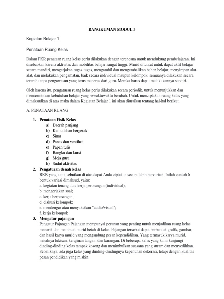 Rangkuman Modul 3 | PDF | Karier & Perkembangan