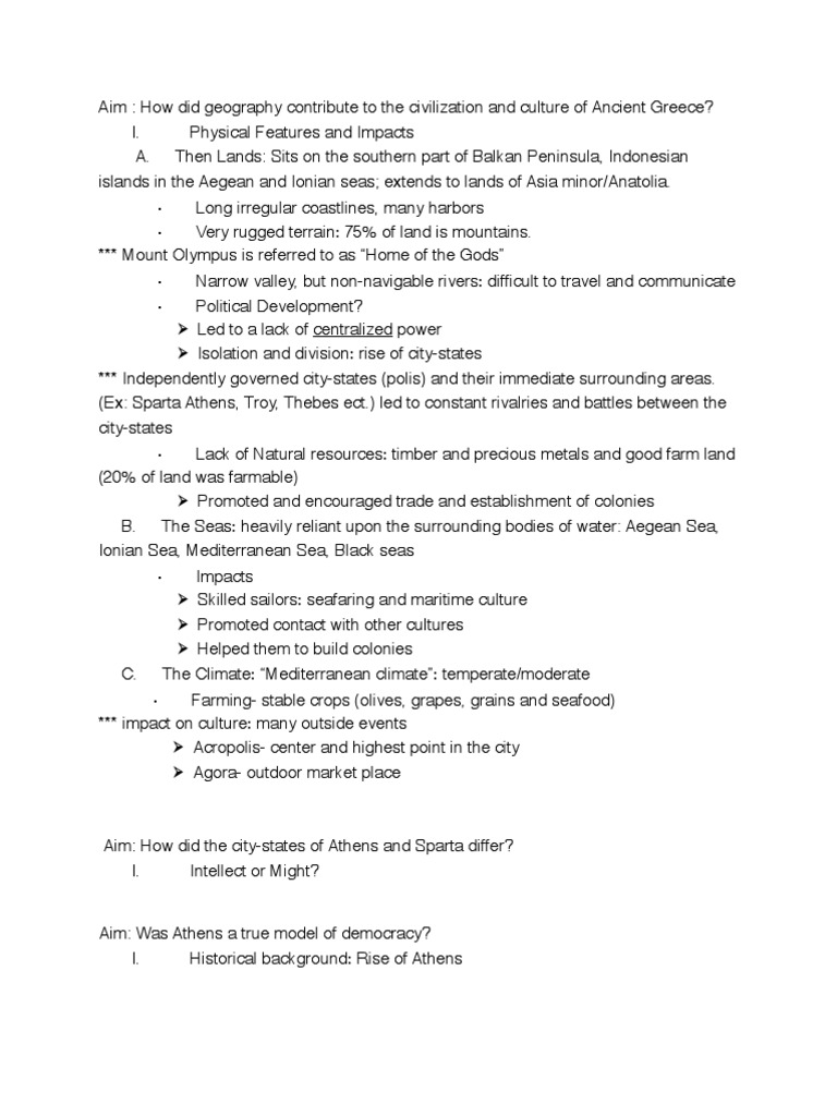 Ancient Greece Review Sheet | PDF | Peloponnesian War | Greco Persian Wars