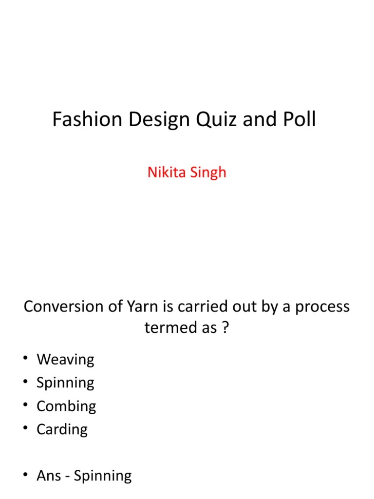 Fashion Design Quiz and Poll Insights | PDF