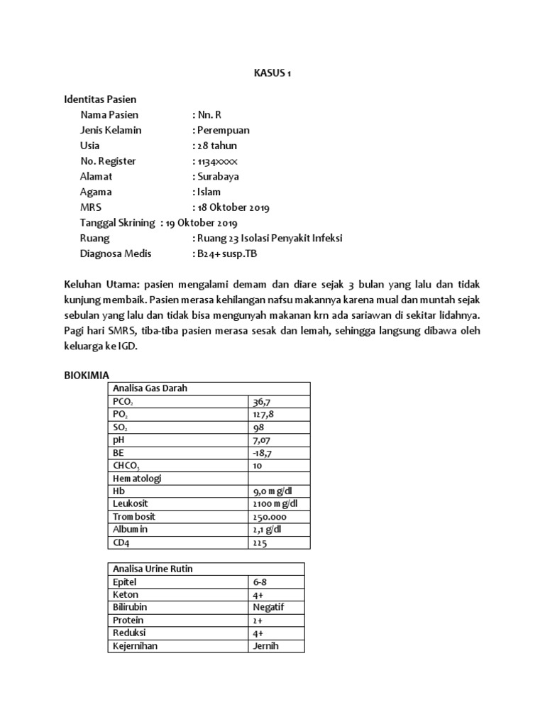 Kasus 1 Nutricare - Sle Hiv | PDF