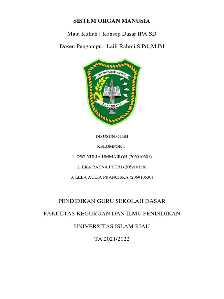 Makalah Ipa Kel.5 - Sistem Organ Manusia | PDF