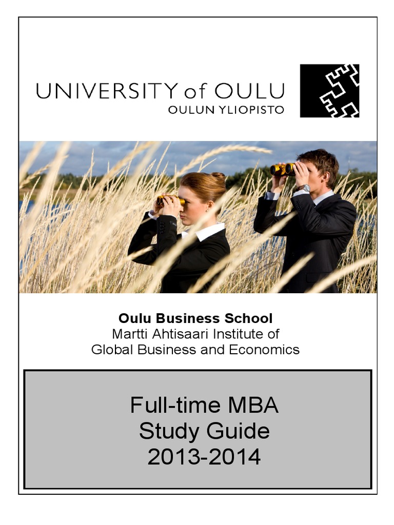 Oulu MBA Study Guide 2013-2014 | PDF | Libraries | Master Of Business ...