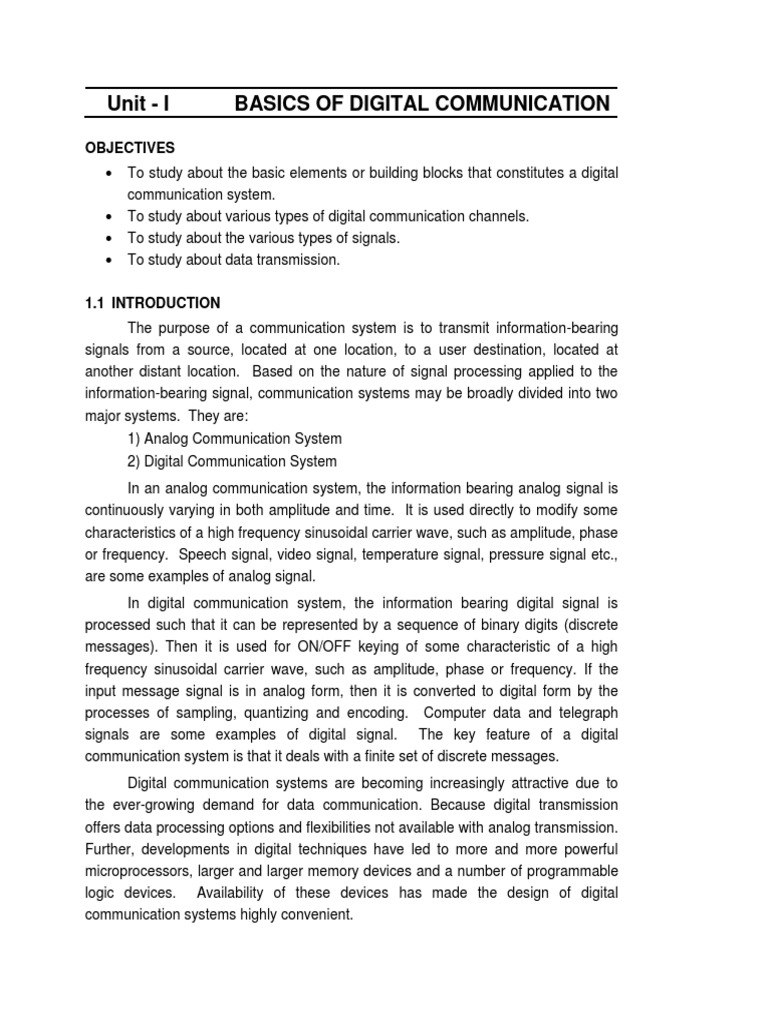 Digital Communication | PDF | Sampling (Signal Processing) | Data Transmission