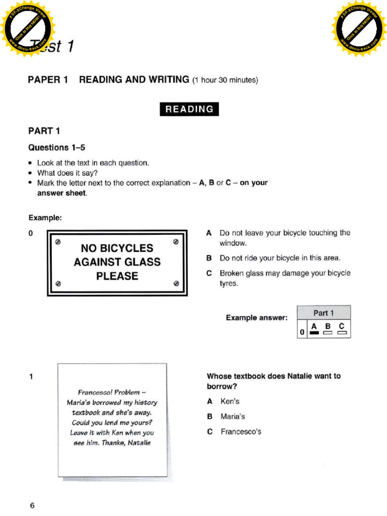 PTE 2 Test 1 | PDF