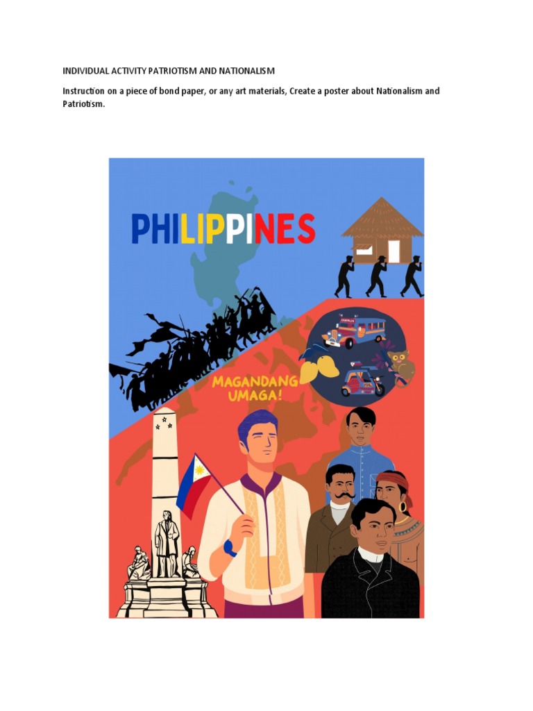 Individual Activity Create A Poster Patriotism and Nationalism | PDF