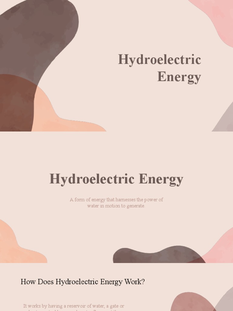 Hydroelectric Energy Explained: Types & Use | PDF | Technology ...