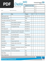 AORN Sample Cleaning Checklist Includes or and Pre and Postop | PDF ...