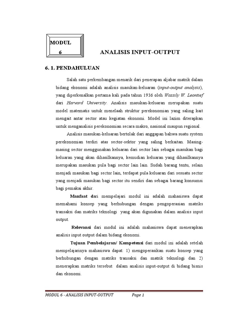 Modul 6. An. Input-Output | PDF