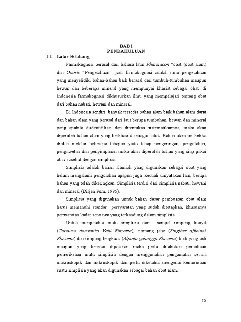 Bab 1 Pengamatan Simplisia | PDF