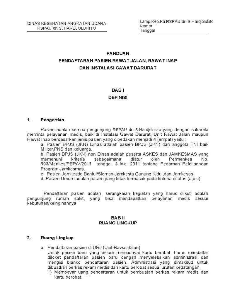 Panduan Pendaftaran Pasien RJ, RI, IGD | PDF Panduan Pendaftaran Pasien RJ, RI, IGD | PDF