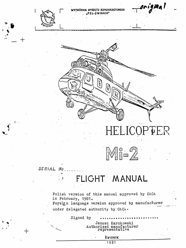 Mi 2 Helicopter Flight Manual | PDF