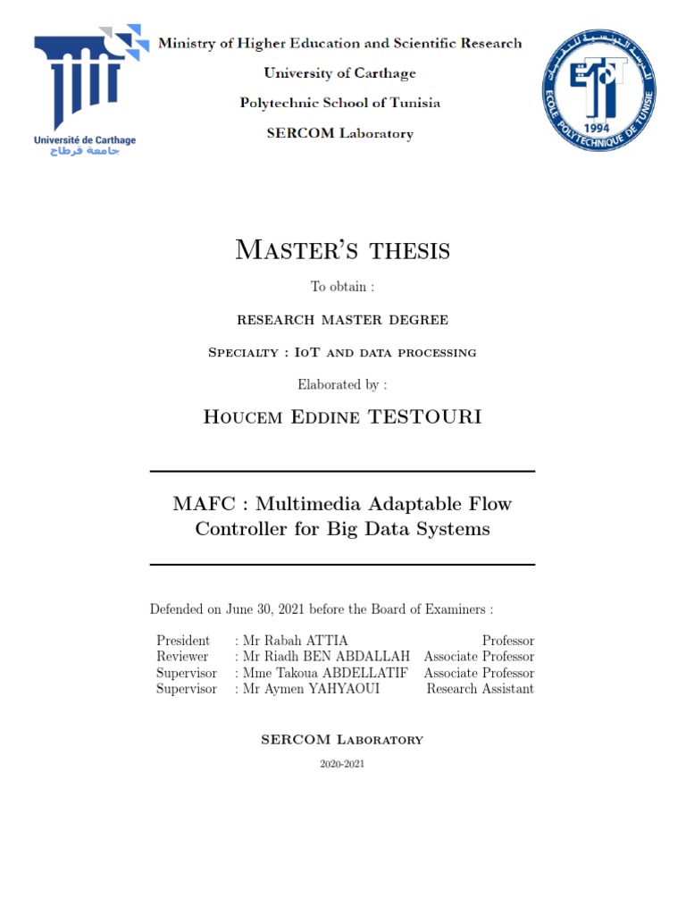 Master's Thesis: Houcem Eddine TESTOURI | PDF | Big Data | Internet Of ...