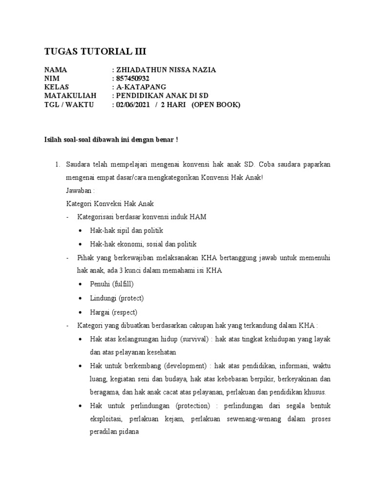 Pend Anak - TT3 - A | PDF