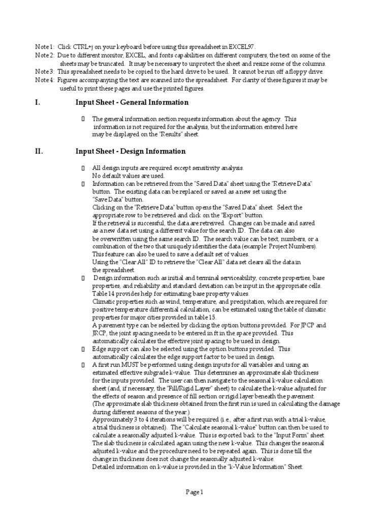 AASHTO - Rigid Pavement Design | PDF | Spreadsheet | Microsoft Excel