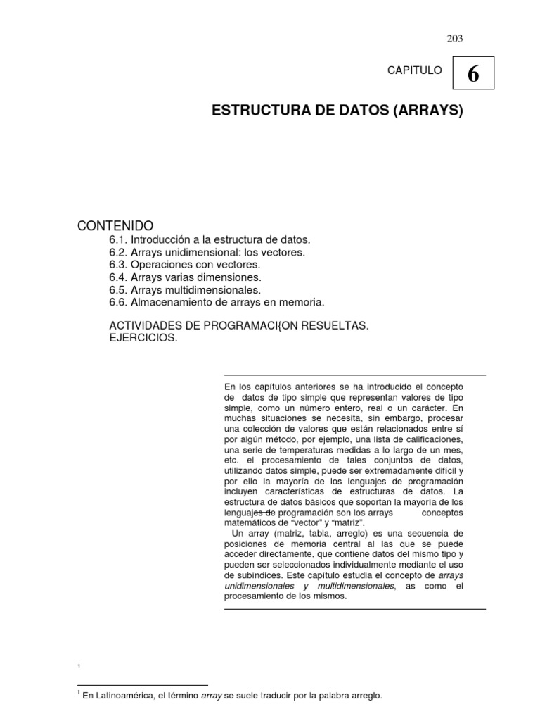 Arrays | PDF | Estructura de datos de matriz | Matriz (Matemáticas)