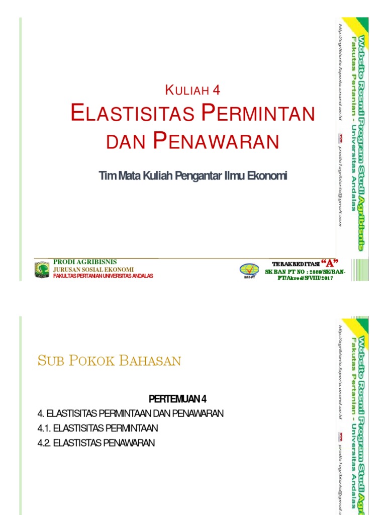 Contoh Soal Elastisitas Permintaan | PDF
