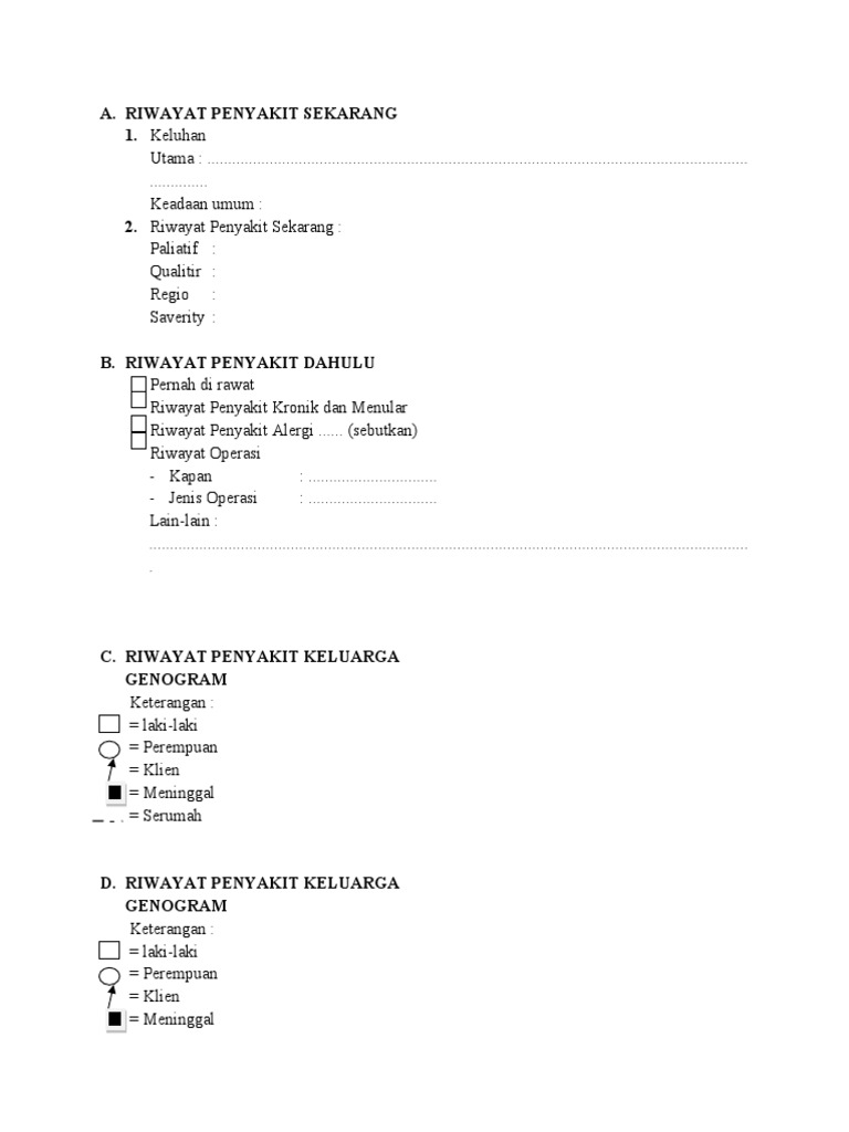 Riwayat Penyakit Pasien di Rumah Sakit | PDF