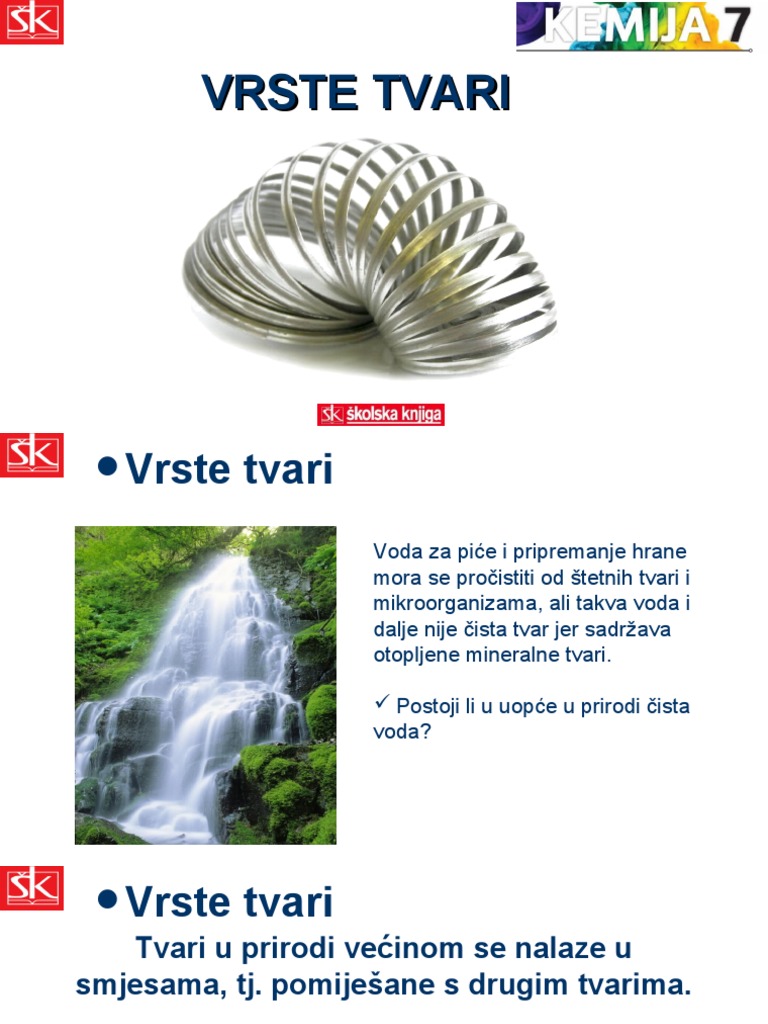 Vrste Tvari | PDF