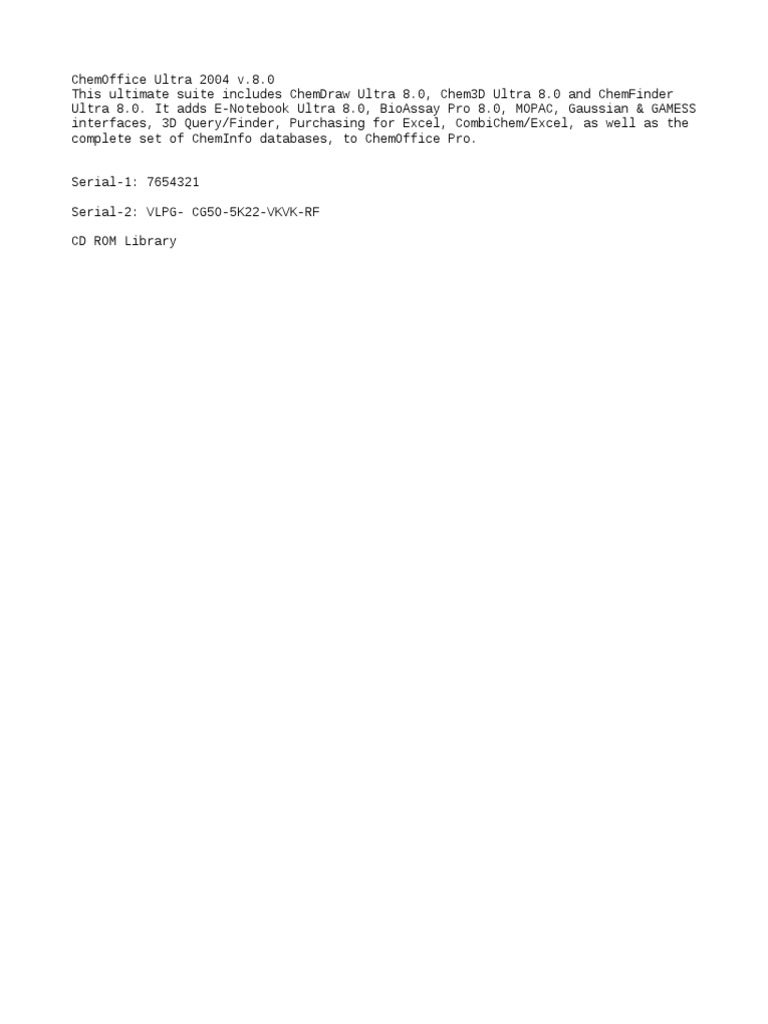 ChemOffice Ultra 2004 Suite Overview | PDF | Computers