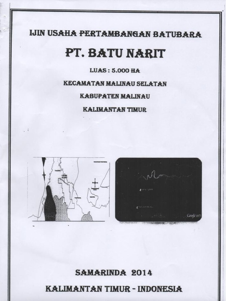 IUP OP PT. Batu Narit - Malinau - Kaltara | PDF